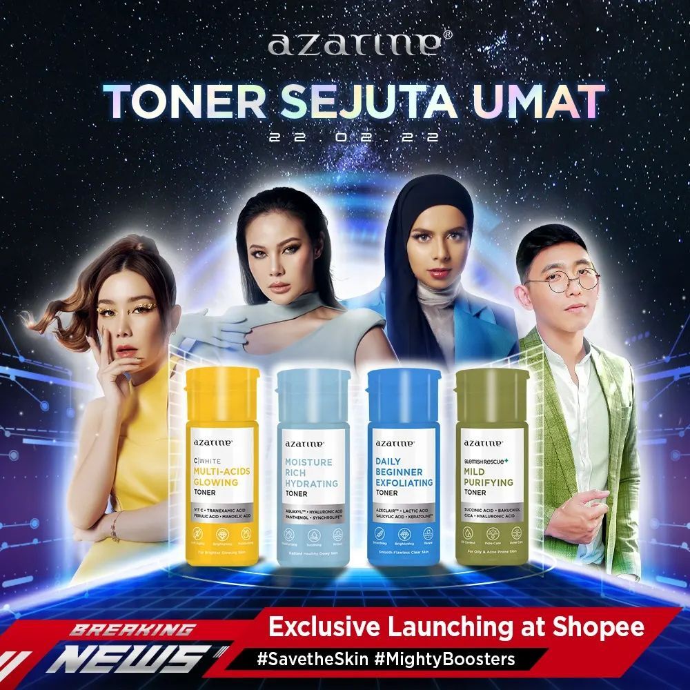 Jual AZARINE Toner Sejuta Umat 90ml - Glowing - Exfoliating - Purifying ...