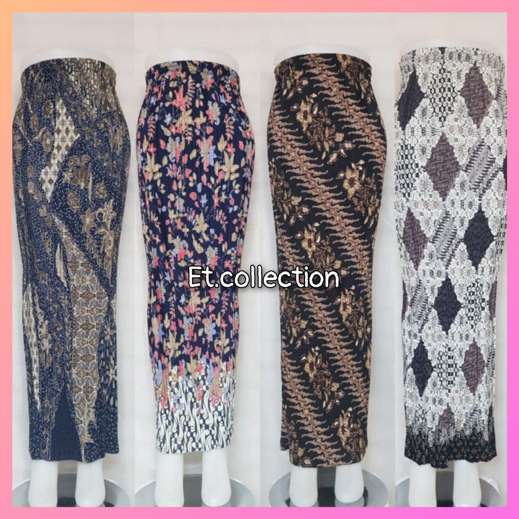 Jual Rok Plisket Motif - Bawahan Kebaya - Rok Batik Premium - Kain ...