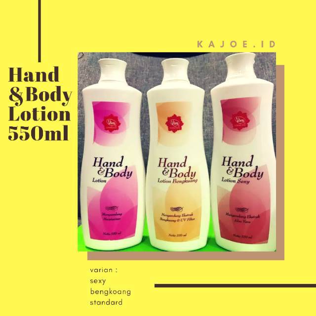 Jual (ORIGINAL) Hand & Body Lotion Viva 550ml by Viva Cosmetics ...