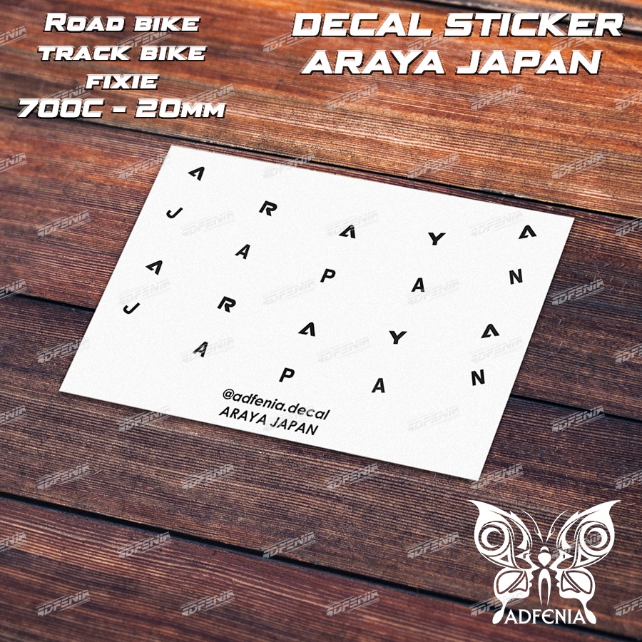 Jual Stiker Decal Araya Japan Fixed Gear Road Bike Fixie Track BIke ...