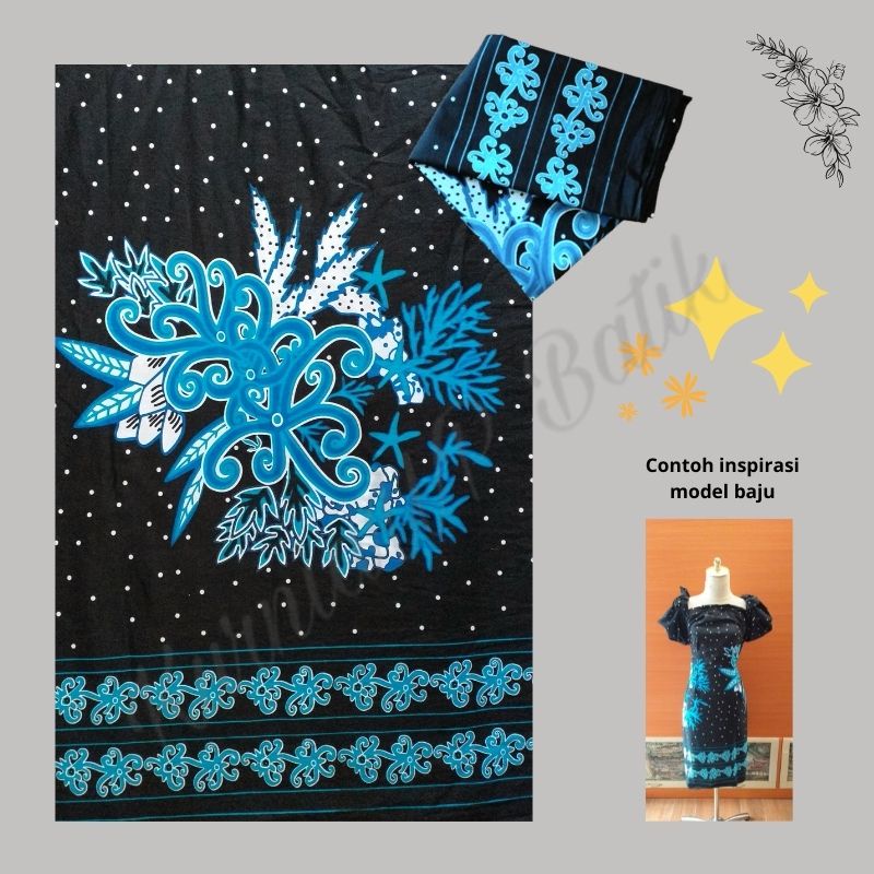 Jual Kain Batik Kaltim Samudra Hitam | Shopee Indonesia