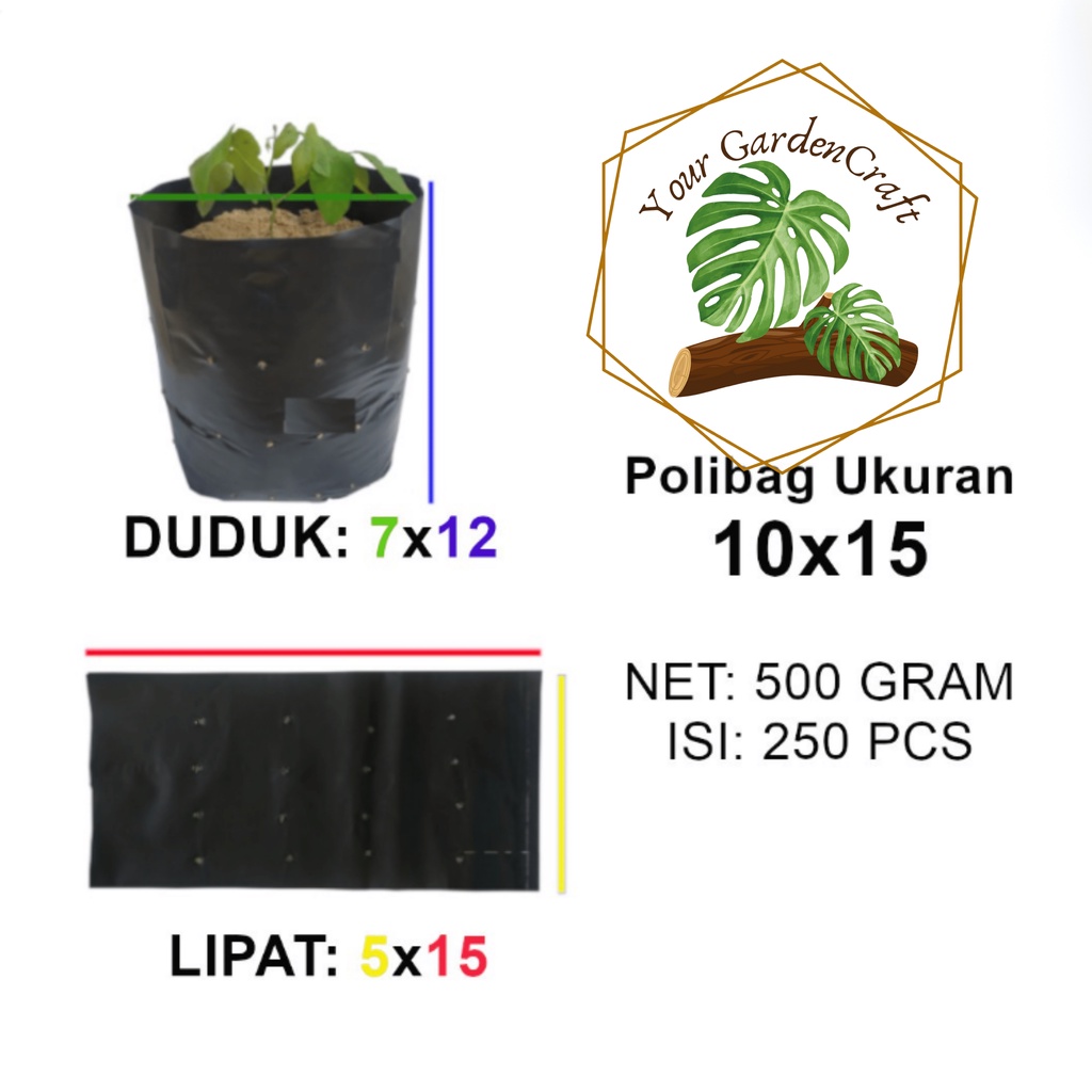Jual [JM_Garden] POLYBAG 10x15 / POLIBEG / POLIBAG / KANTONG TANAMAN ...
