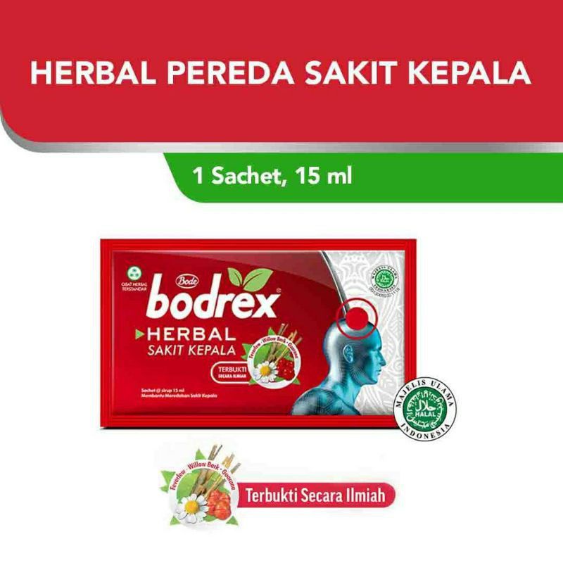 Jual Bodrex Herbal Sakit Kepala - isi 5 sachet @ 15ml | Shopee Indonesia