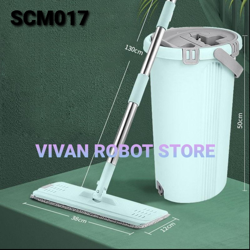 Jual Alat Pel Microfiber dengan Ember 2in1 Berputar 360° SAMONO SCM017 ...