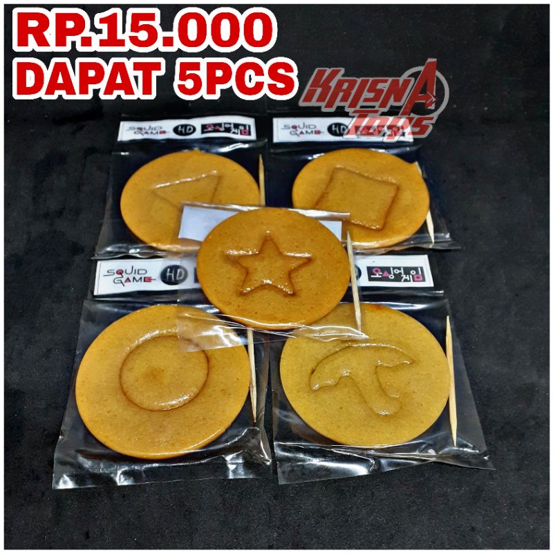 Jual Permen Dalgona Candy/ Permen Squid Game | Shopee Indonesia