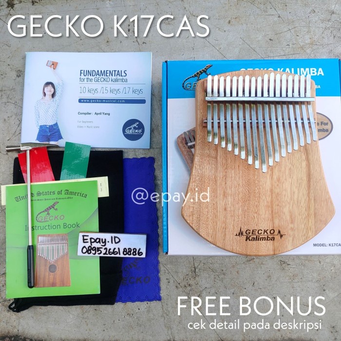 Jual GECKO Kalimba 17 Keys SOLID Camphorwood Kalimba Mbira Piano K17CAS ...