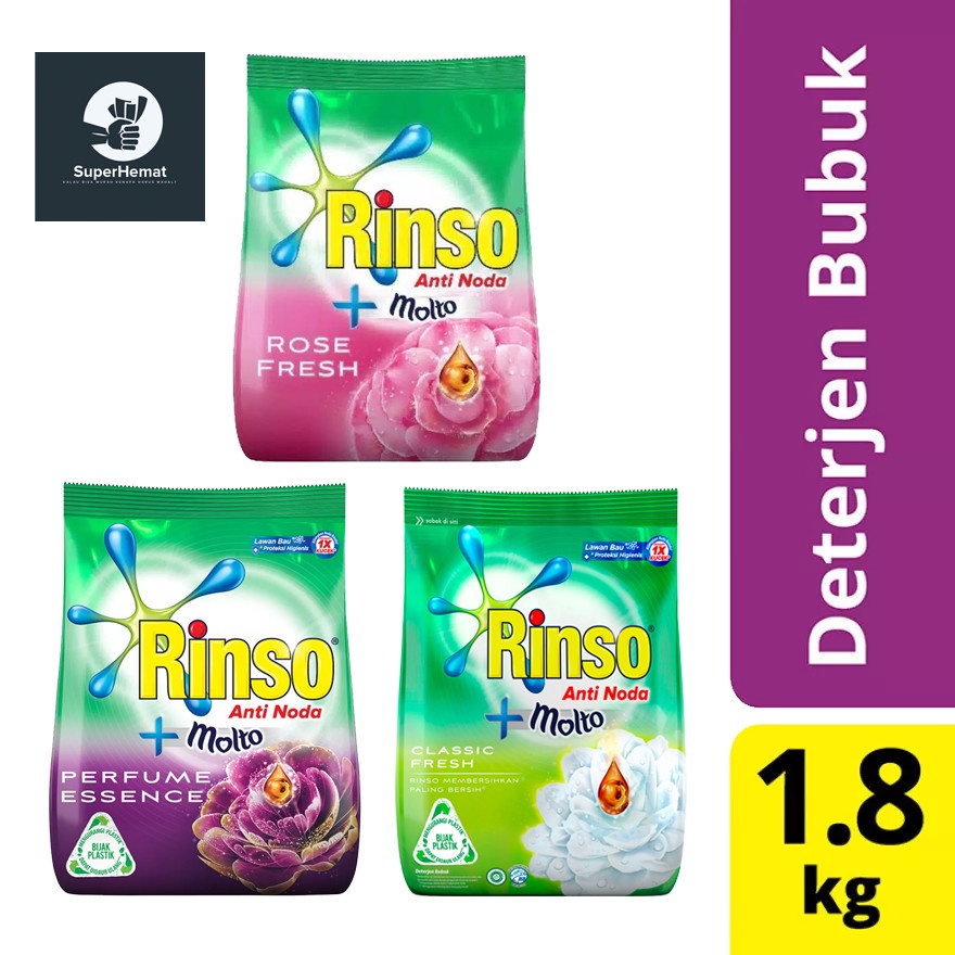 Jual RINSO Molto / Detergen Bubuk Anti Noda Aneka Varian - 1.8 kg ...