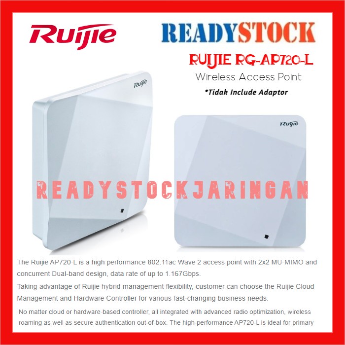 Jual Ruijie RG-AP720L 802.11ac Wave 2 access point with 2x2 MU-MIMO ...