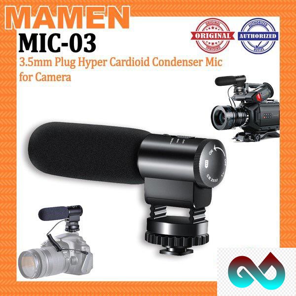 Jual MAMEN MIC-03 Super Cardioid Shotgun Mic Microphone for Camera ...