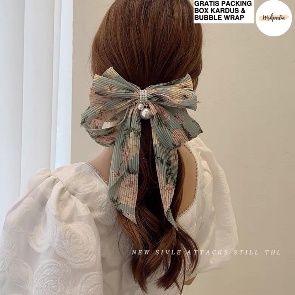 Jual ELODIE BOW HAIR CLIP / pita jepit rambut korea / jepitan aksesoris ...
