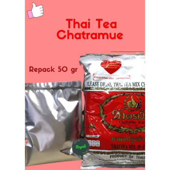 Jual THAI TEA CHATRAMUE/THAI TEA MIX CHATRAMUE REPACK 50 GRAM | Shopee ...