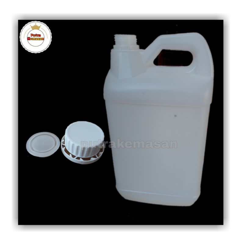 Jual Jerigen HDPE [BARU] 5 Liter Tutup Segel food Grade / jerigen ...