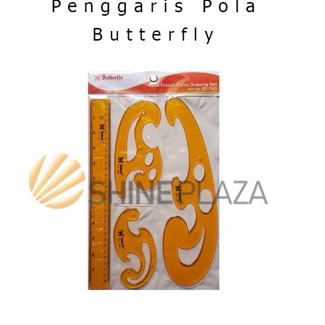 Jual NAH Penggaris Pola Baju - Mal Pola French Curve Butterfly Set BT ...