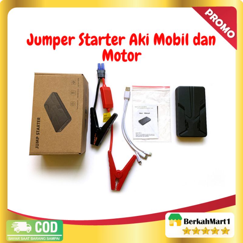 Jual JUMPER AKI MOBIL DAN MOTOR POWER BANK CAR JUMP STARTER EMERGENCY ...