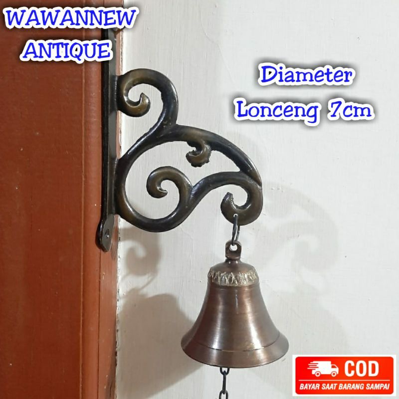 Jual Bel Pintu Lonceng Klintingan Rumah Pagar Kuningan Antik Murah 8 cm ...