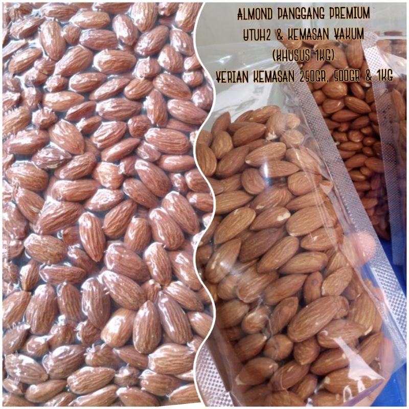 Jual Almond Roasted Premium / Almond Panggang Premium | Shopee Indonesia