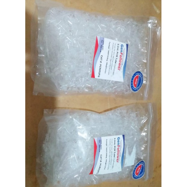 Jual GenFollower 0,2ml PCR Tube with attached flat cap sterile. Isi ...