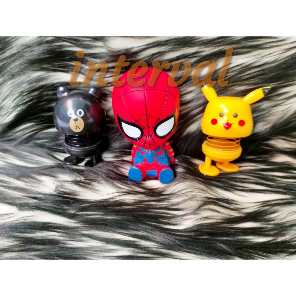Jual Boneka Dashboard Mobil Boneka Goyang Hiasan Motif Spiderman dan ...