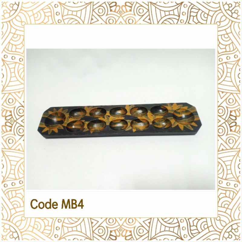 Jual Dakon Congklak kayu lubang 5 motif batik / javanese traditional ...