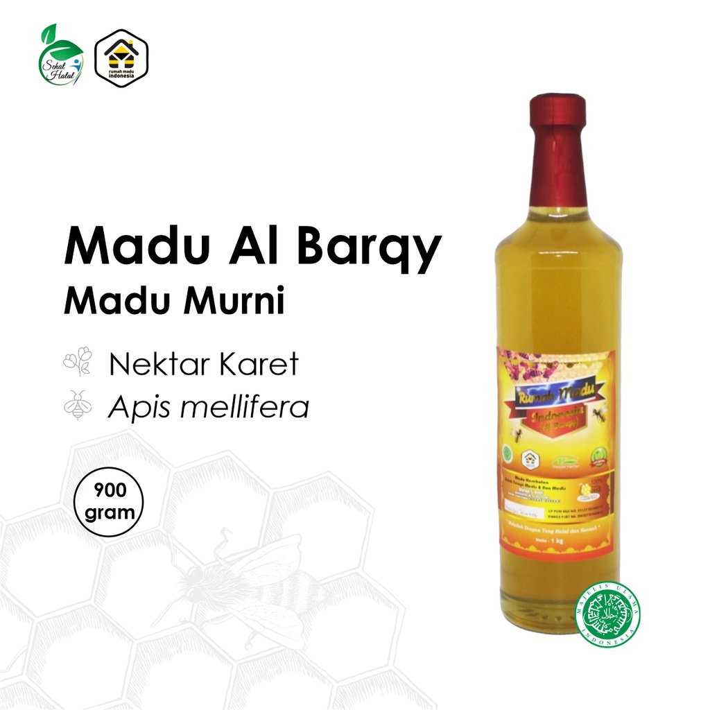 Jual Madu Murni Al Barqy 900 gr Asli 100% Ternak Lebah Apis Mellifera ...