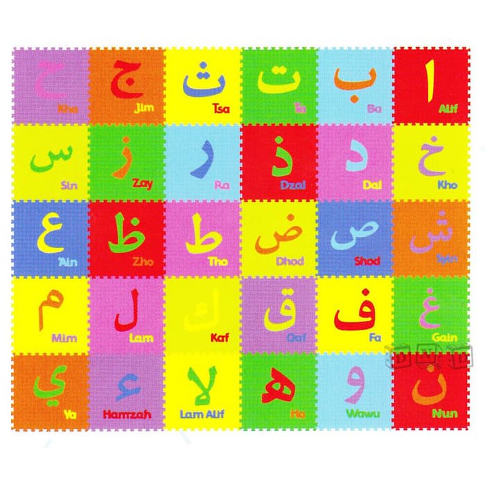 Jual Matras Alas Lantai Alas Bermain Anak Puzzle Evamat Huruf Arab ...