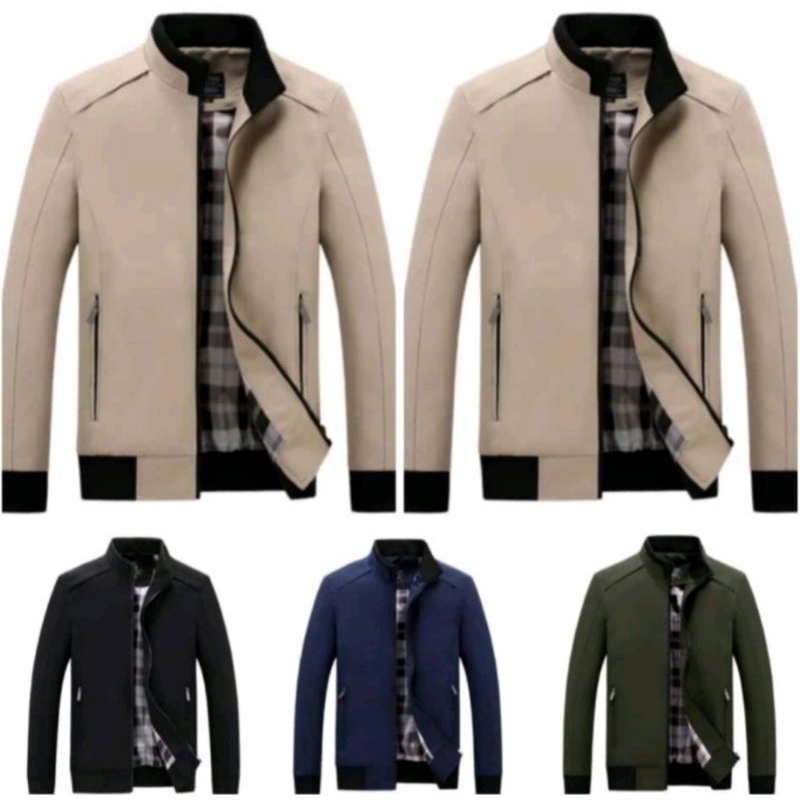 Jual JAKET POLOS PRIA CASUAL / JAKET LAKI LAKI TERBARU / JAKET TREND ...