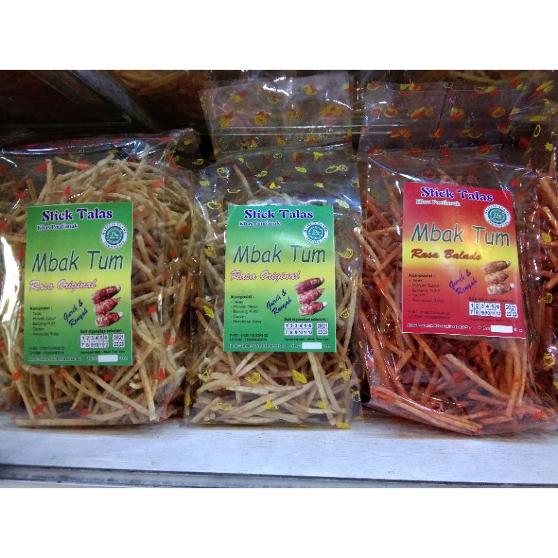 Jual Stick Talas Khas Pontianak (±250g) Stik Talas Mbak Tum / Snack ...