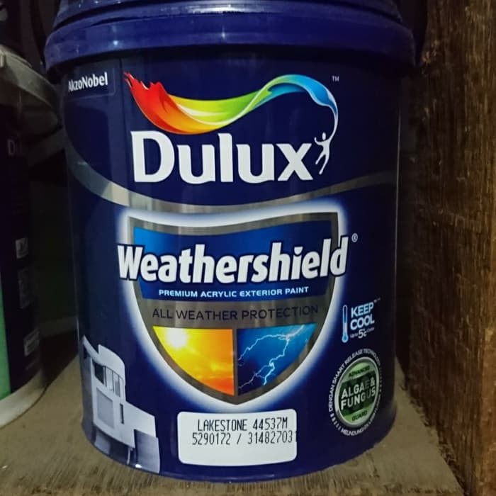 Jual Cat Dulux Weathershield 44537 M Lakestone kemasan 2.5 L ( galon ...