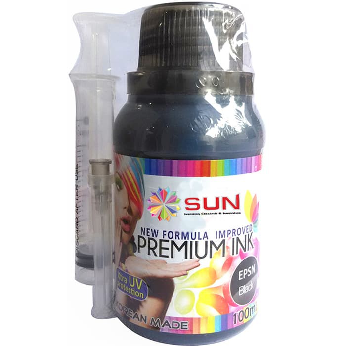 Jual TINTA SUN PREMIUM INK NFI 100 ml BLACK (EPSON) | Shopee Indonesia