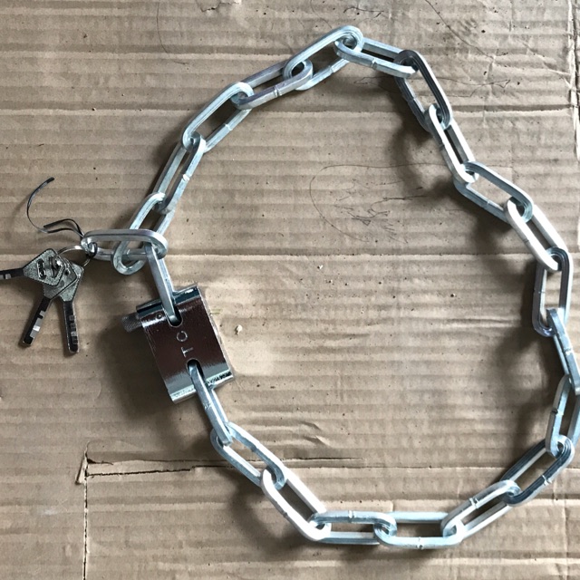 Jual Gembok rantai pengaman tebal besar kuat full besi dengan kunci ...