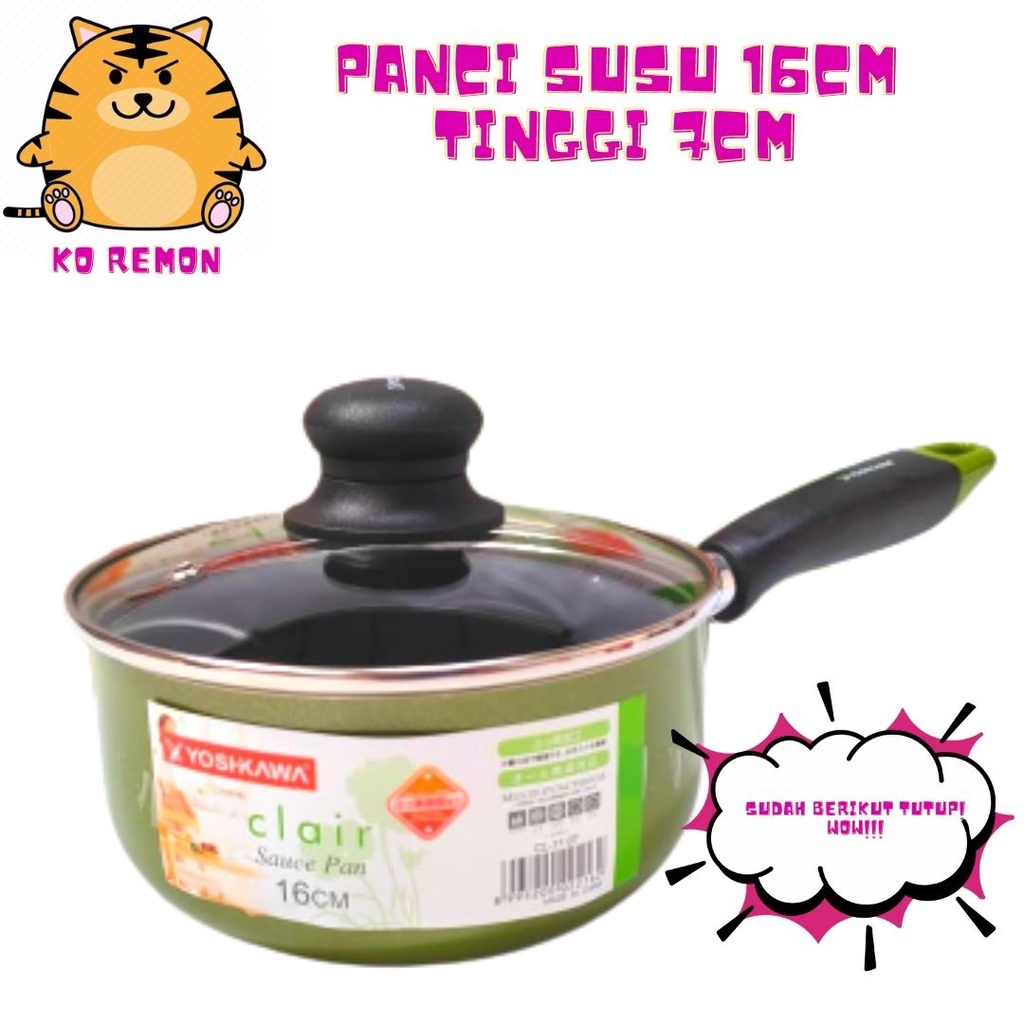 Jual YOSHIKAWA Panci Anti Lengket / Wajan / Teplon Tumis 16 CM Anti ...