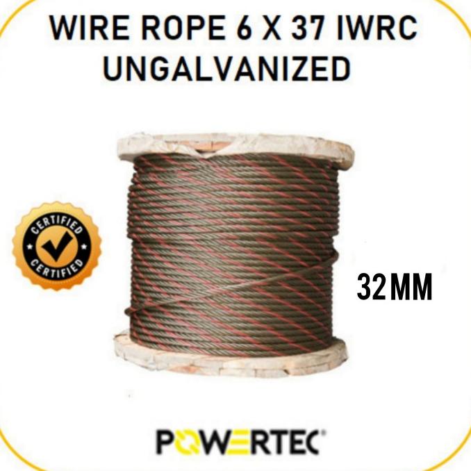 Jual Wire Rope / Kawat Seling 32 Mm 6X37 Iwrc Ungalvanized Powertech ...