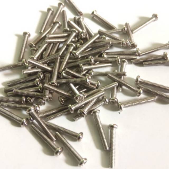 Jual baut 2x12 / baut M2 /screw M2 panjang 12mm (100pcs) | Shopee Indonesia