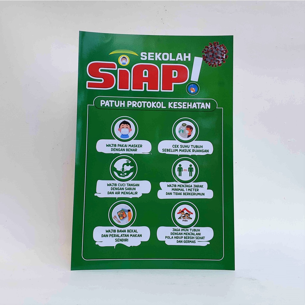 Jual Poster Sekolah - Poster Prokes Sekolah SIAP, Poster SIAP (Ver 02 ...