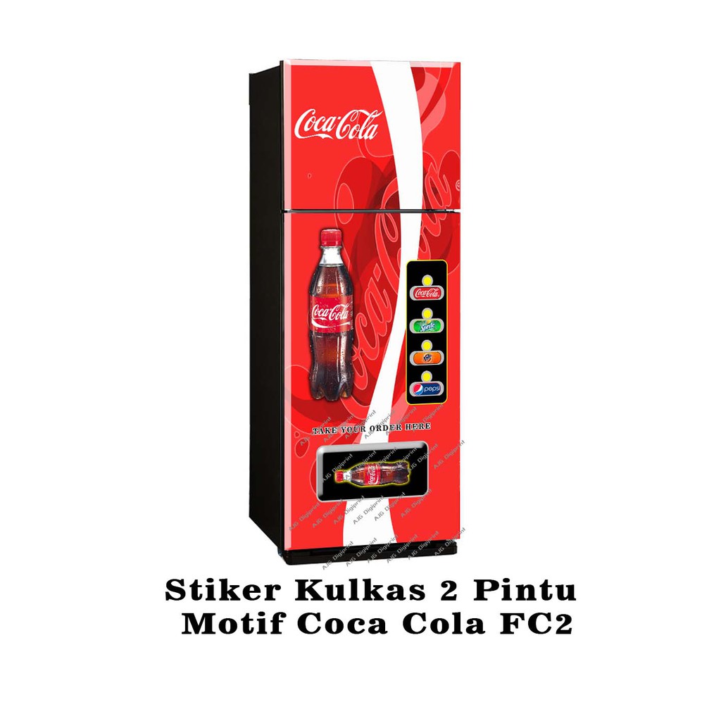 Jual Stiker kulkas 1 dan 2 Pintu Motif Coca cola satuan | Shopee Indonesia