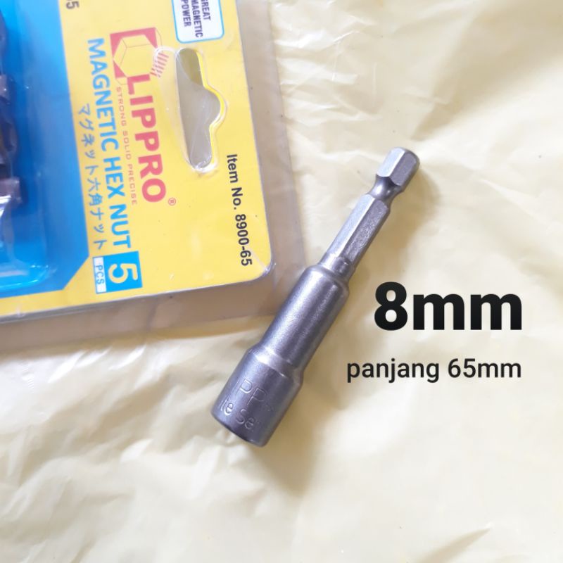 Jual MATA BOR KUNCI BAUT RUPING 8mm x 65mm rufing magnetix hex nut mur baja ringan bor | Shopee ...
