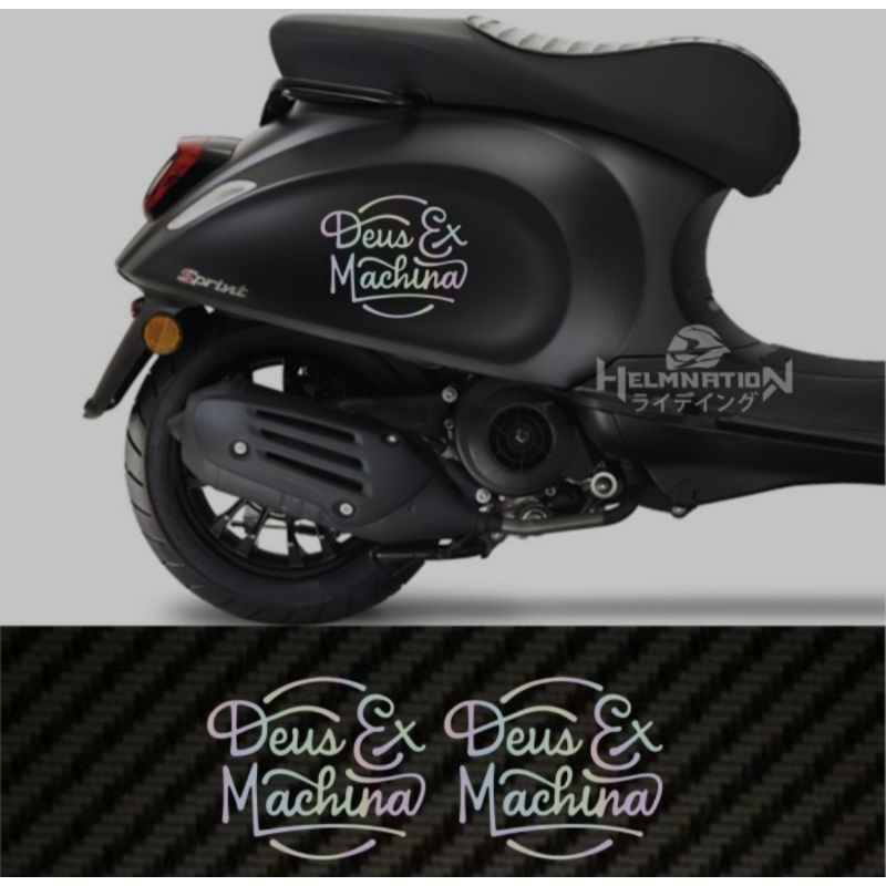 Jual Stiker motor DEUS EXMACHINA cutting 2pcs vespa scoopy vario NMAX ...