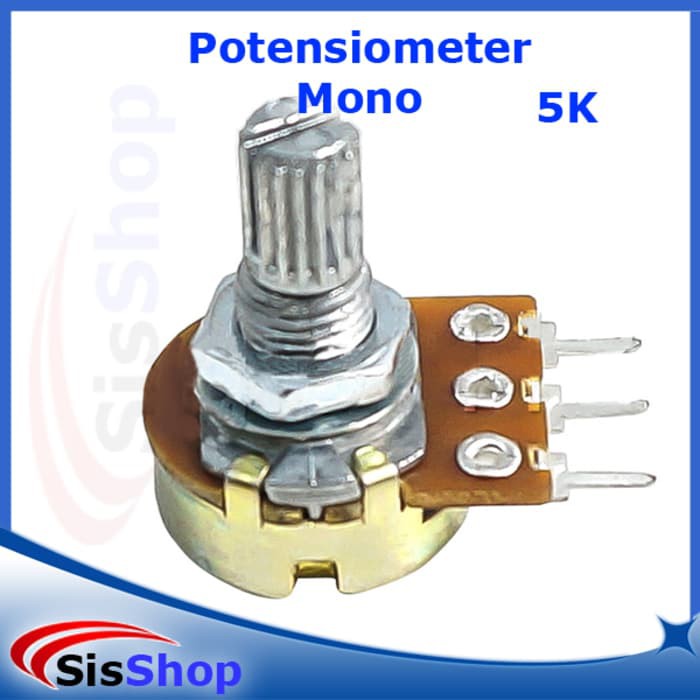 Jual B5K 5K OHM POTENSIOMETER MONO LINEAR POTENSIO METER VARIABLE ...