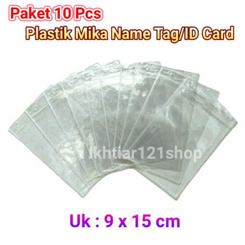 Jual Paket 10 Pcs Plastik Mika ID Card/Plastik Name Tag Mika | Shopee Indonesia