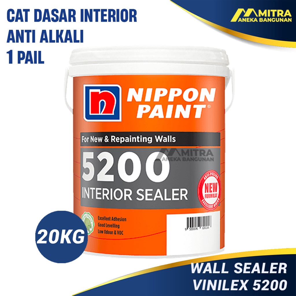 Jual CAT DASAR INTERIOR 20 KG WALL SEALER NIPPON PAINT 5200 1 PAIL CAT ...