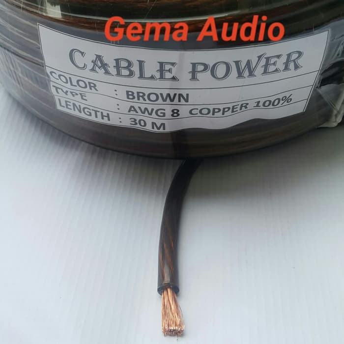 Jual Kabel power 8 AWG 8awg tembaga asli kabel setrum kabel audio ...
