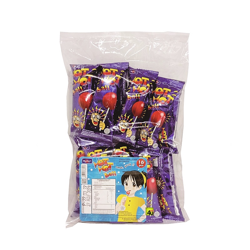 Jual Hot Hot Ball - Permen Loli Bulat Rasa Mangga - 16 pcs BAG | Shopee ...