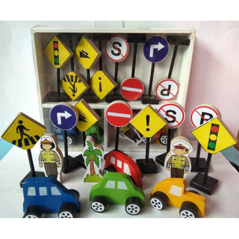 Jual Mainan edukasi anak/ Mainan kayu-Mainan murah balok rambu ...