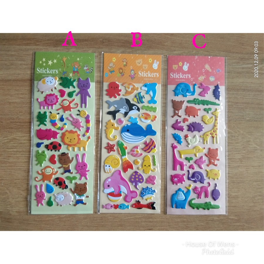 Jual STICKER ANIMALS - STICKER BINATANG TIMBUL | Shopee Indonesia