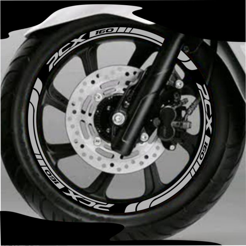Jual sticker pelek pcx 160, sticker velg pcx 160 (2ban/2tire/depan ...