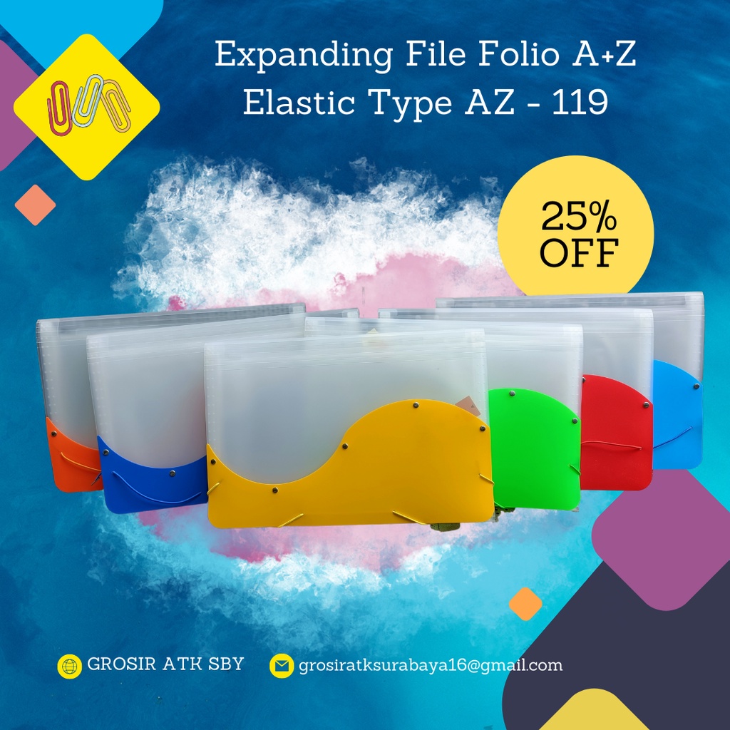 Jual Expanding File Elastic Ukuran Folio / F4 Type AZ - 119 (2 Tali ...