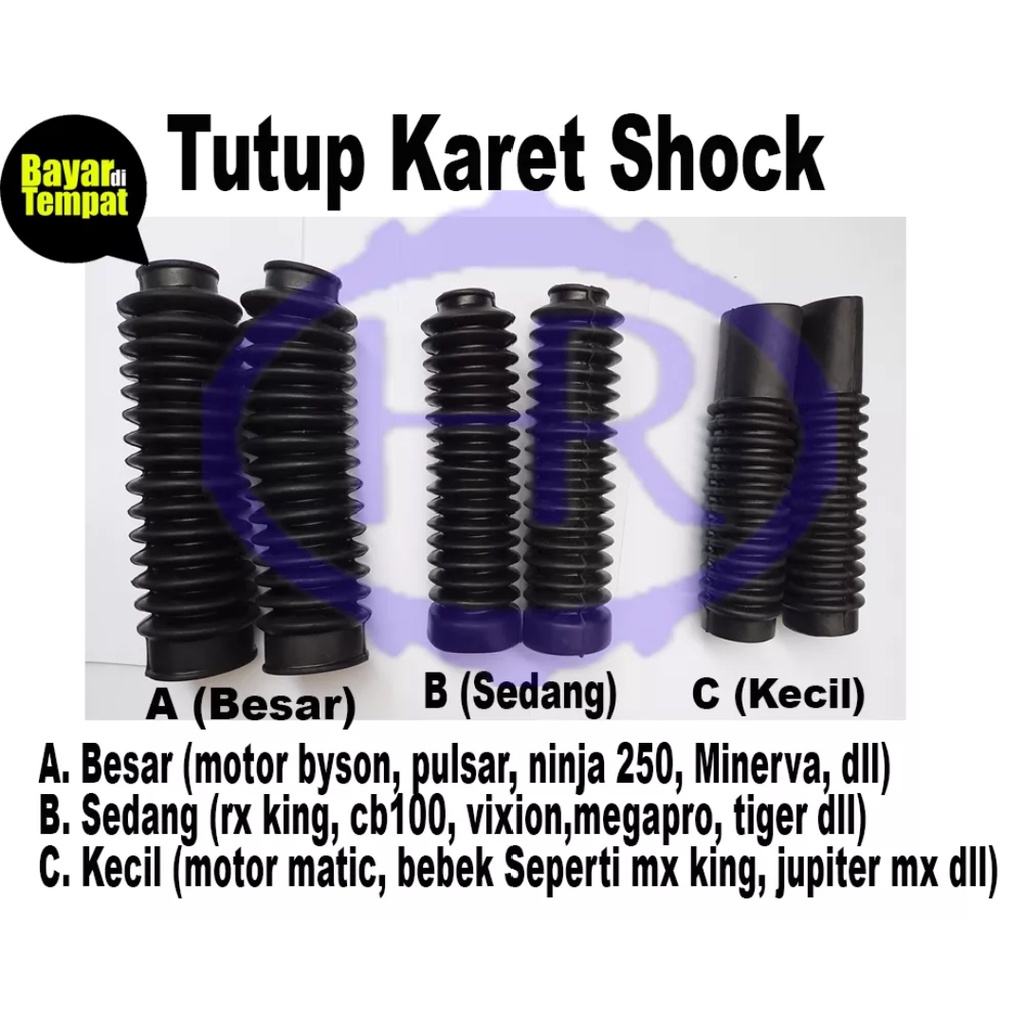 Jual COVER KARET SHOCK DEPAN UNTUK SEMUA JENIS MOTOR TRAIL KARET SHOCK ...