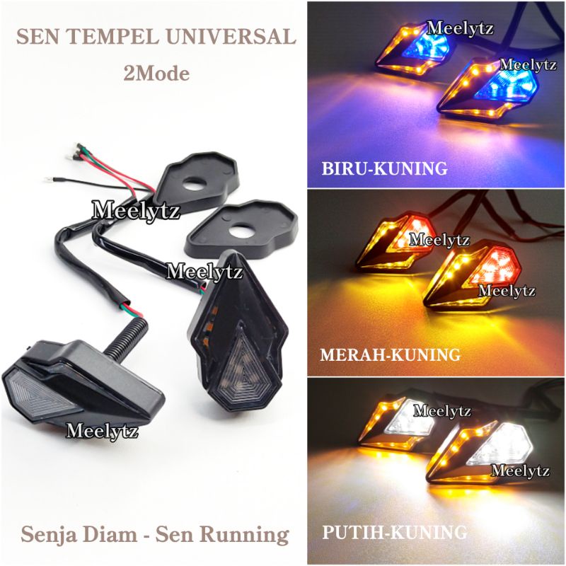Jual Lampu sein tempel LED model crystal 2 mode senja sein running universal | Shopee Indonesia