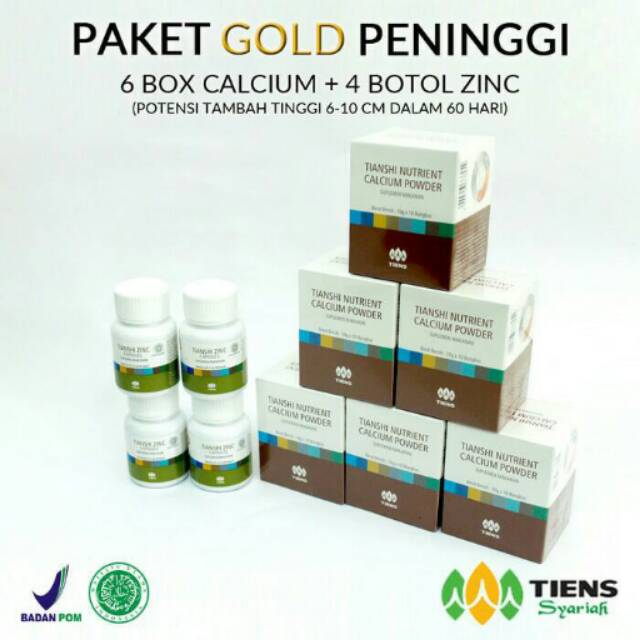 Jual PENINGGI BADAN PAKET GOLD TIENS ( ORIGINAL 100% ) | Shopee Indonesia