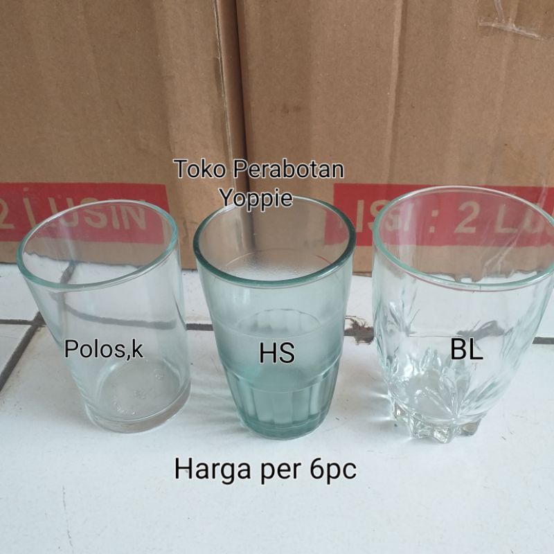 Jual Gelas beling - gelas kopi - gelas es - gelas gagang - gelas es teh ...